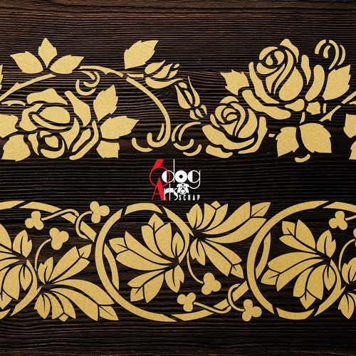 Tuscan Border Stencil © - Etsy