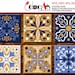6 Mexican Talavera Tile Digital Stencil Templates SVG DXF Vector Files ...