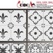 4 Heraldic Tile Digital Stencil Template Designs SVG DXF - Etsy