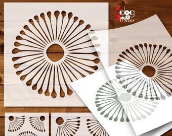 2 Sundial Circles Digital Stencil Templates Vector SVG DXF - Etsy