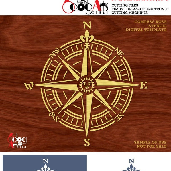 Compass Rose Stencil - Etsy