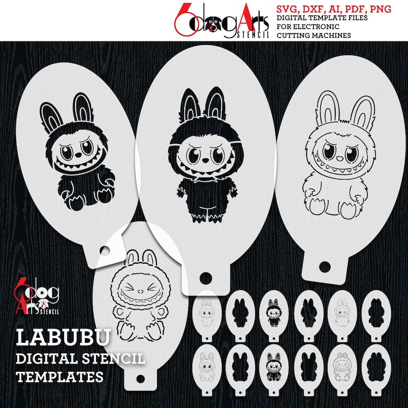 Labubu Face Template - Etsy