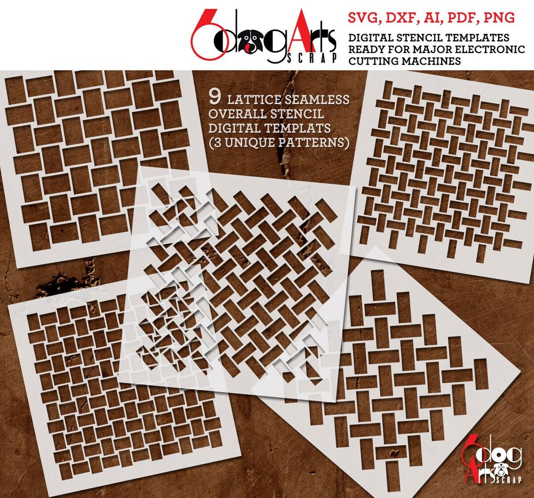 Braiding Seamless Allover Pattern Digital Stencil Templates - Etsy