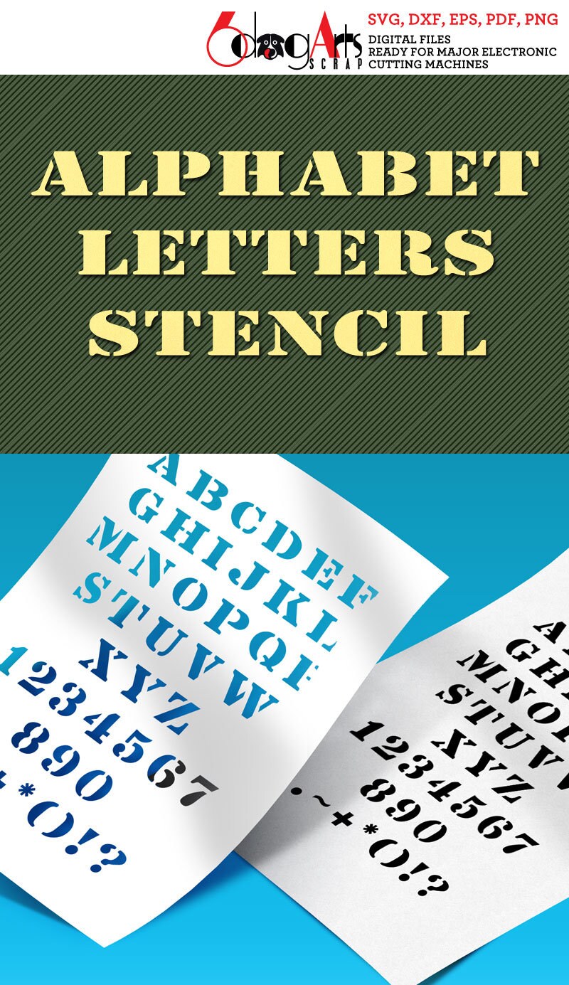Alphabet Letters Digital Stencil Template SVG DXF Diy Cut | Etsy