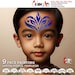 9 Face Painting Digital Stencil Templates SVG DXF Vector Files Mylar ...