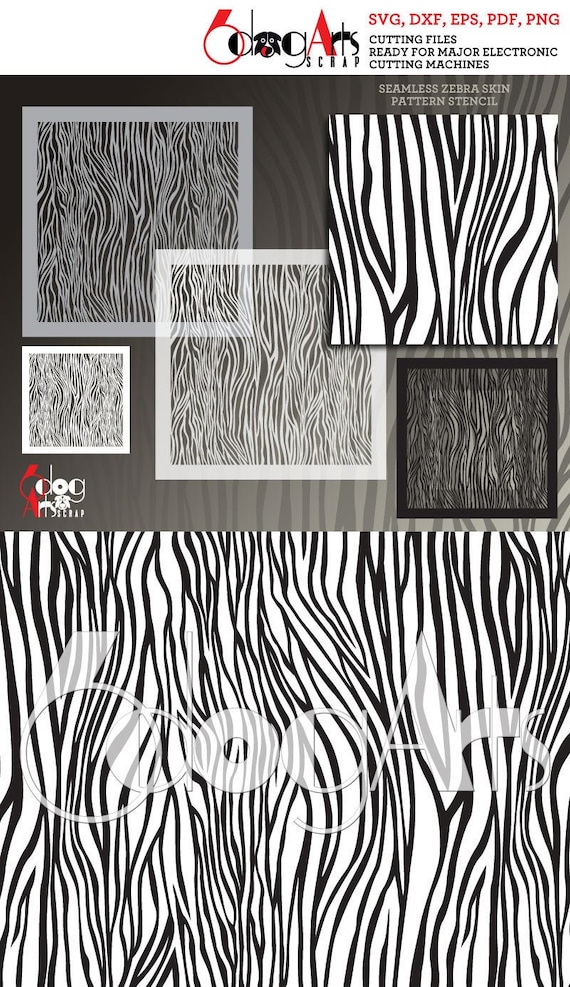 Seamless Zebra Print Digital Pattern Stencil Vector Cut Files - Etsy