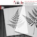 3 Fern Digital Stencil Templates SVG DXF Vector Files Mylar Film ...