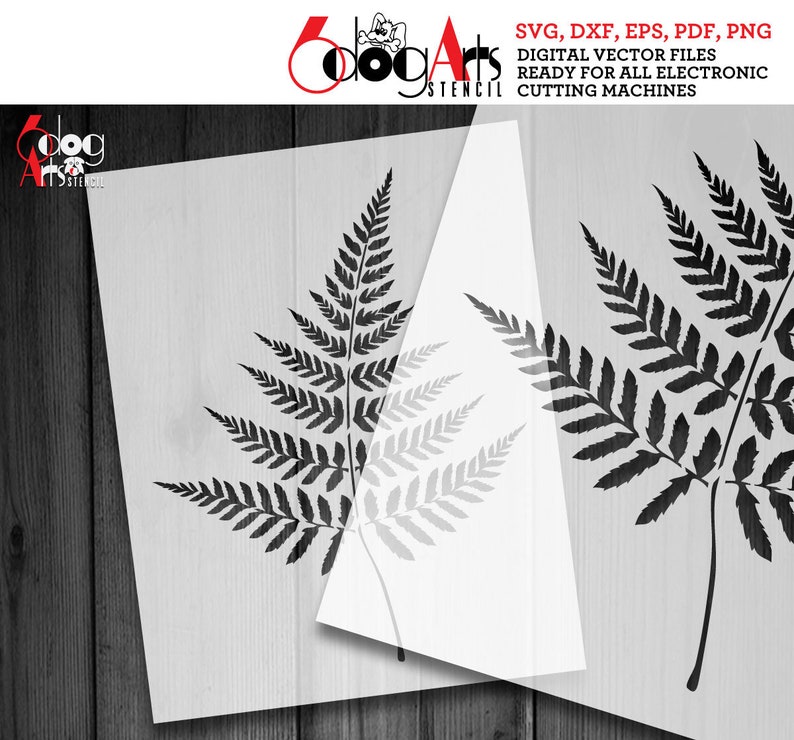 3 Fern Digital Stencil Templates SVG DXF Vector Files Mylar - Etsy Canada