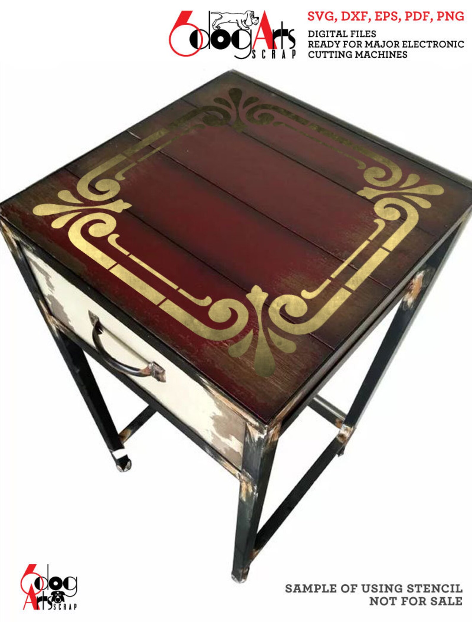 6 Corner Frame Stencil Digital Templates SVG DXF Files Diy - Etsy