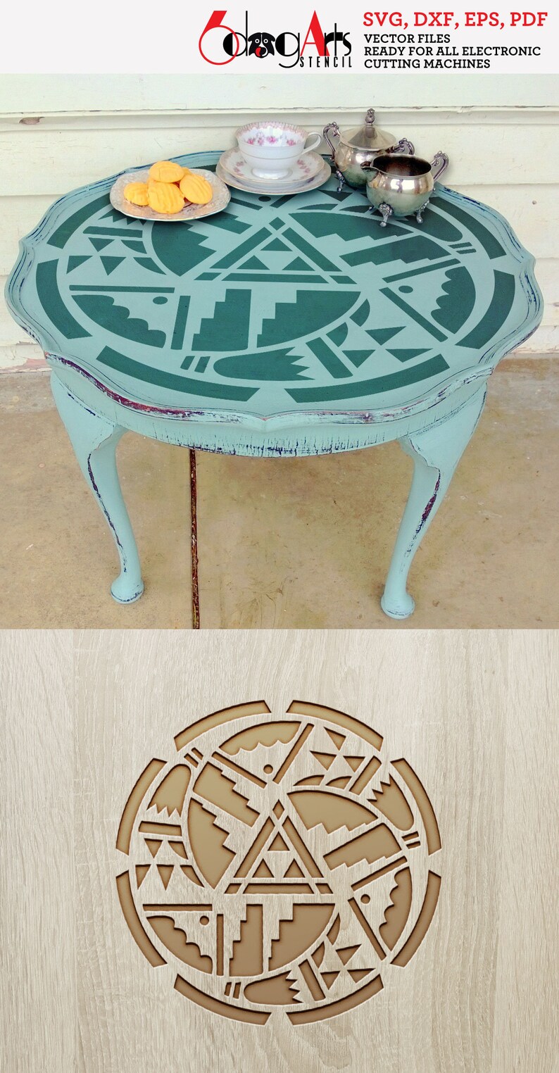 Native American Stencil and Decal Templates SVG DXF Vector | Etsy