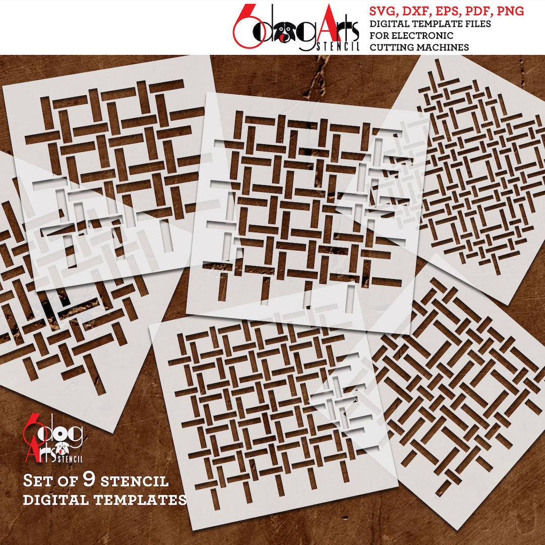 Lattice Seamless Allover Pattern Digital Stencil Templates Vector SVG ...