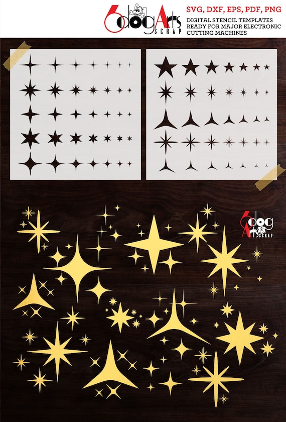 Drawing & Drafting Stencils & Templates 6 Christmas New Year Fireworks ...