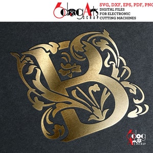 2 Monogram Alphabet Letter B Stencil and Decal Diy Templates - Etsy