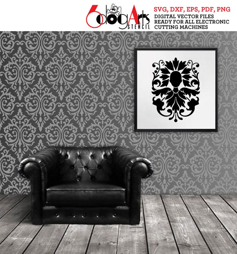 Baroque Design Stencil & Decal Digital Templates SVG DXF Files | Etsy
