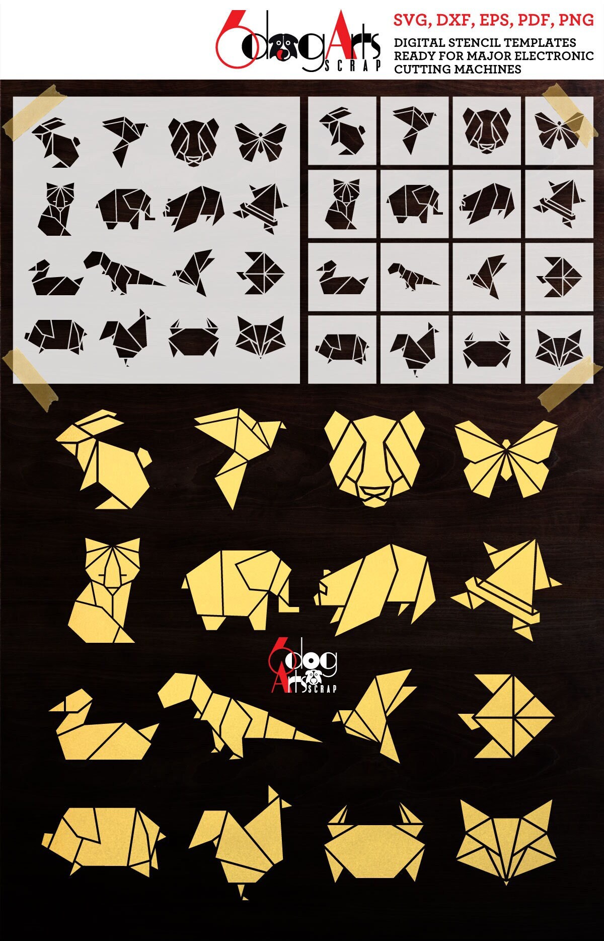 Stencils & Templates Visual Arts Craft Supplies & Tools 16 Origami ...
