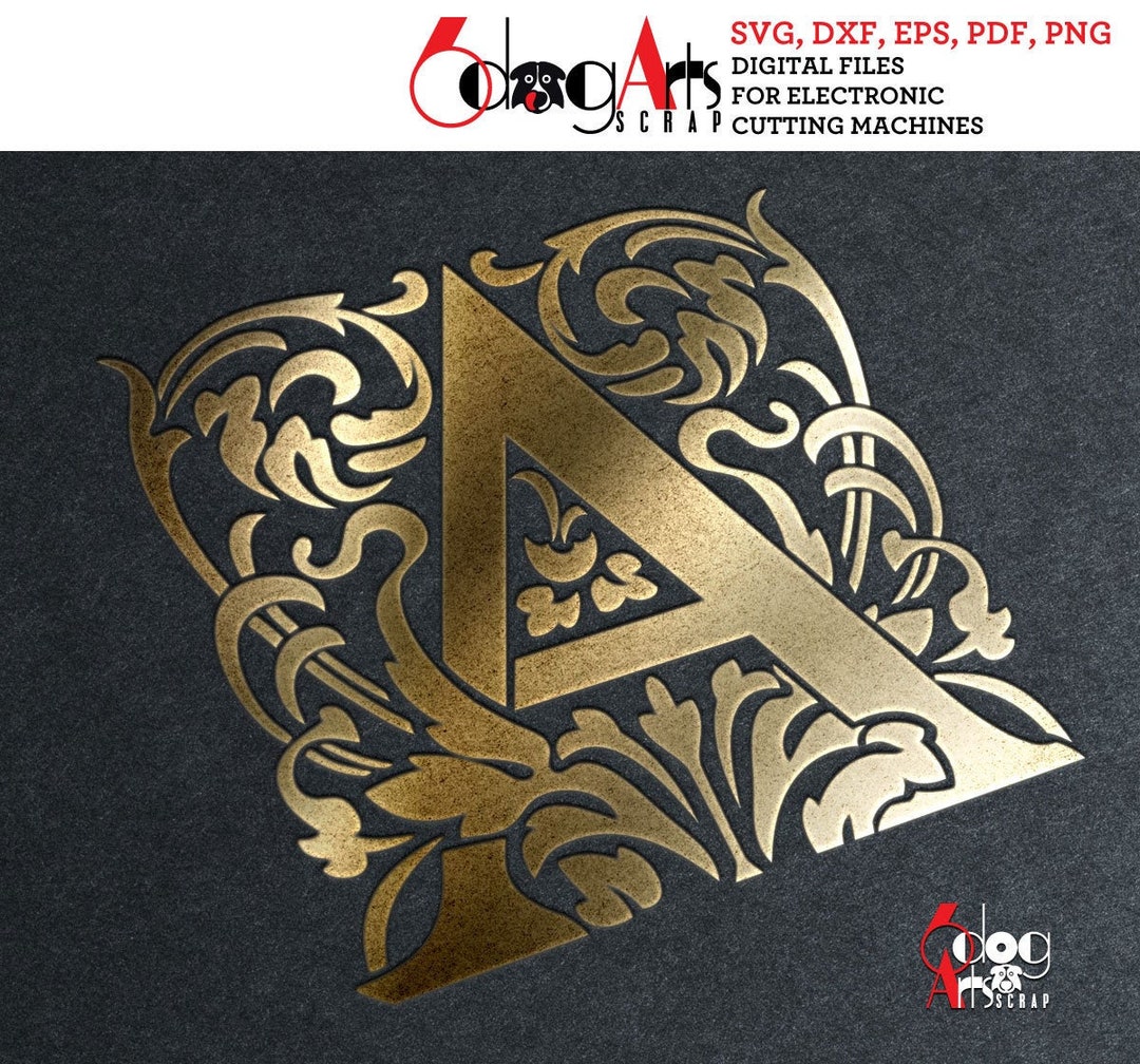 2 Monogram Alphabet Letter A Stencil and Decal Diy Templates - Etsy