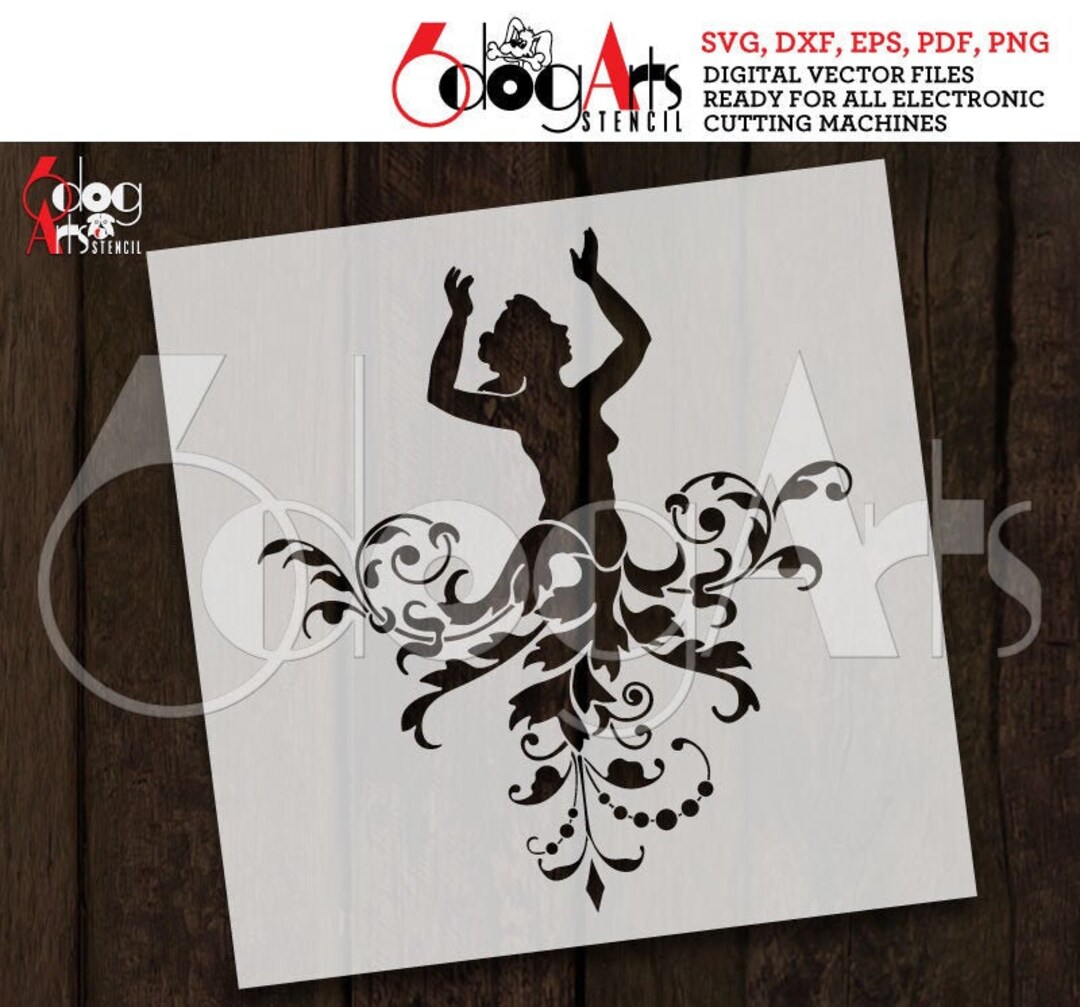 Baroque Design Stencil & Decal Digital Templates SVG DXF Files - Etsy