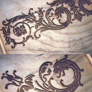 2 Baroque Stencil & 2 Decal Digital Templates SVG DXF Files Vinyl Mylar ...