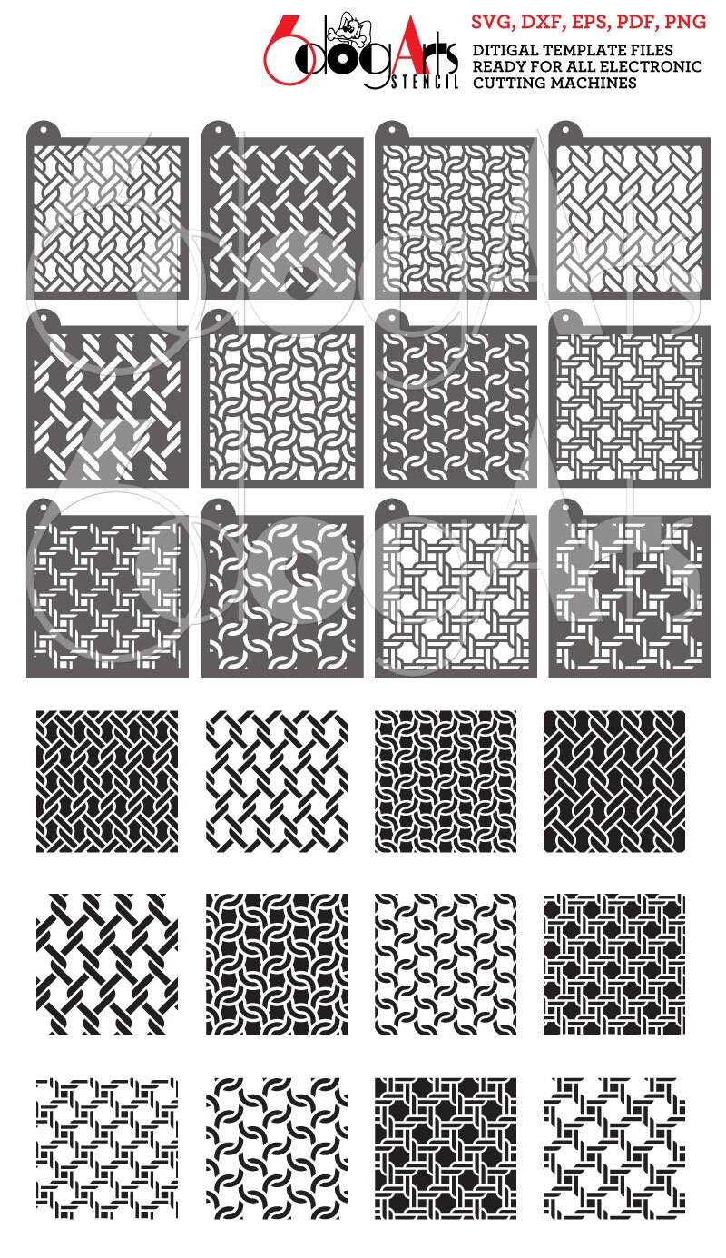 12 Chain Pattern Digital Cookie Cake Wall Stencil Templates - Etsy ...