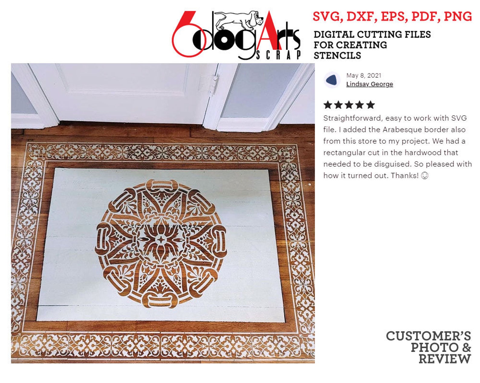 Damask Arabesque Mandala Stencil Digital Template SVG DXF Cut | Etsy