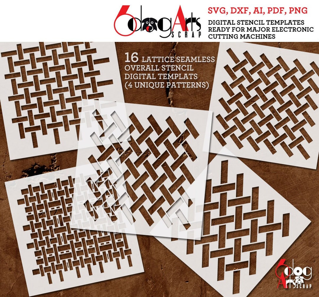 Braiding Seamless Allover Pattern Digital Stencil Templates - Etsy