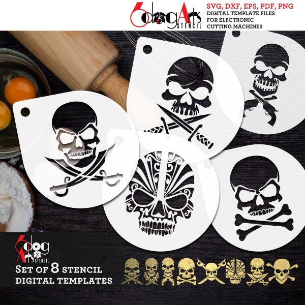 Jolly Roger Stencil - Etsy