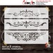 Damask Arabesque Border Stencil / Decal Digital Template SVG DXF Files ...
