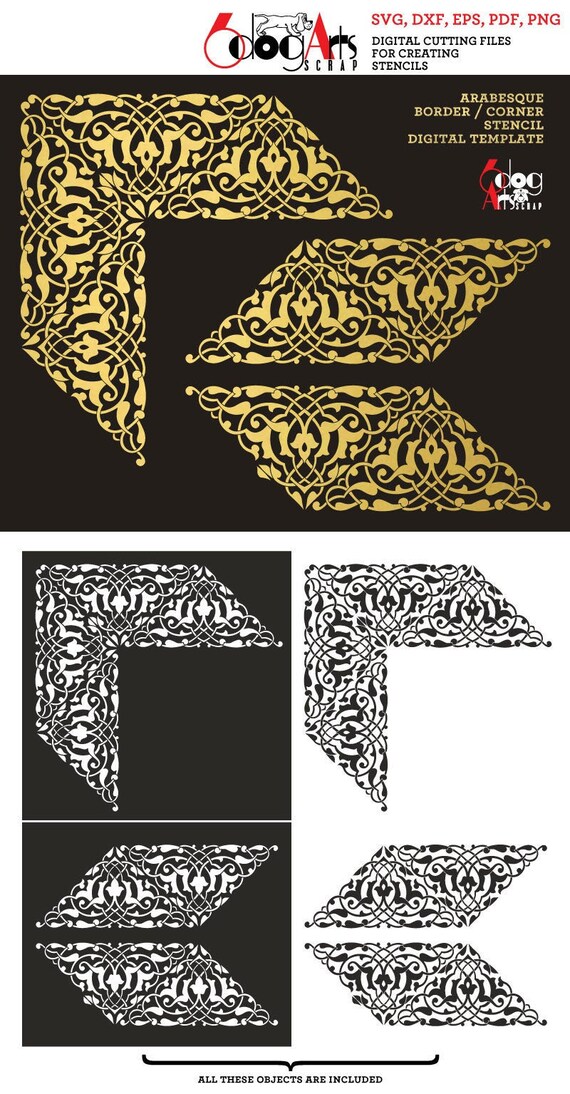Damask Border Corner
