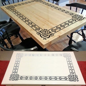 Damask Arabesque Border Stencil / Decal Digital Templates SVG DXF ...