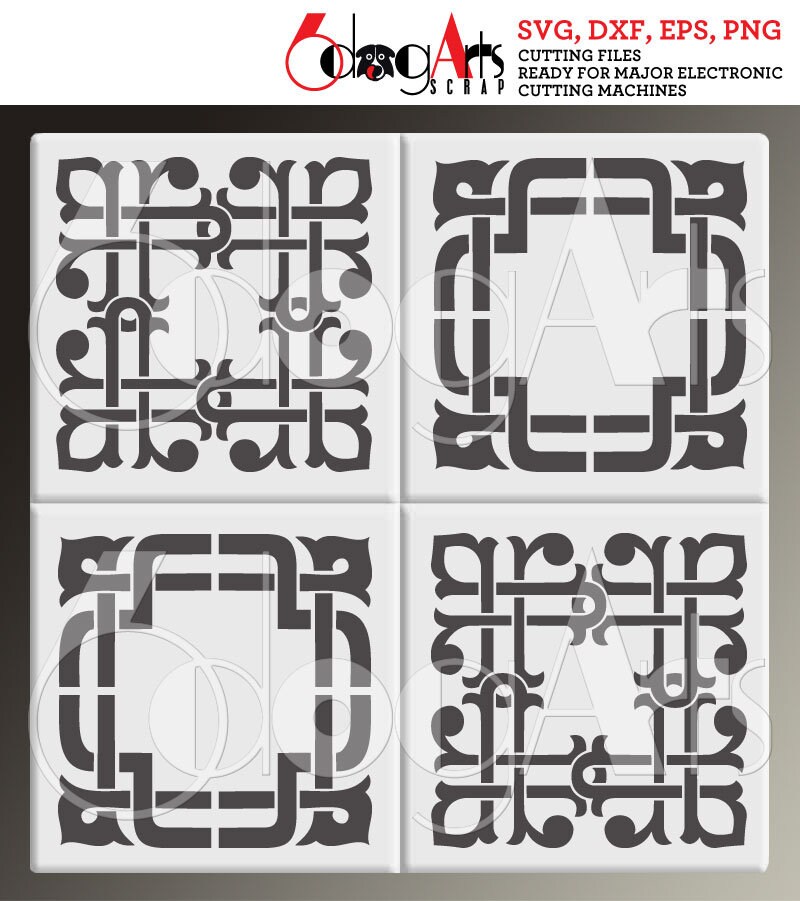 2 Tile Stencils Digital Cut Files SVG DXF Diy Vinyl Decal - Etsy