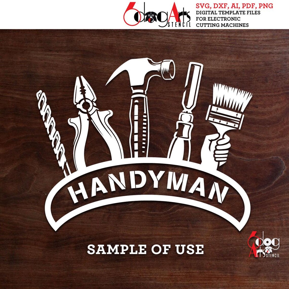 24+ Handyman Tools Digital Stencil Templates SVG DXF Files Mylar ...