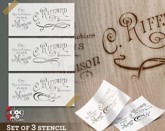 6 Vintage Post Card Digital Stencil Templates SVG DXF Vector Files Diy ...