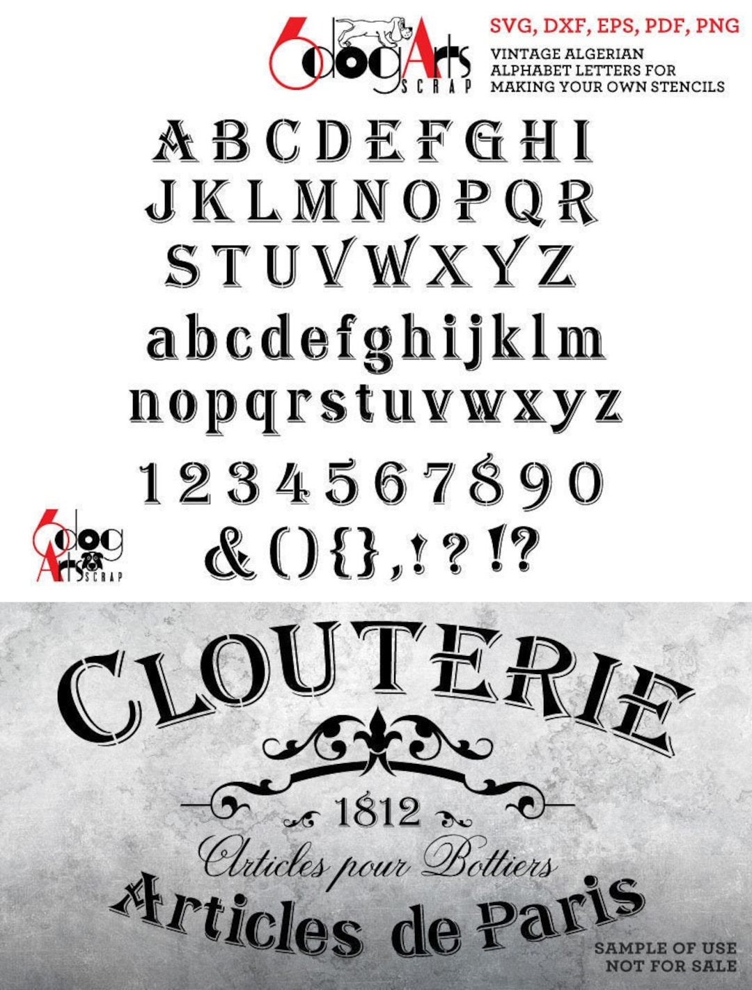 Vintage Algerian Alphabet Letters SVG DXF Digital Files for Making ...