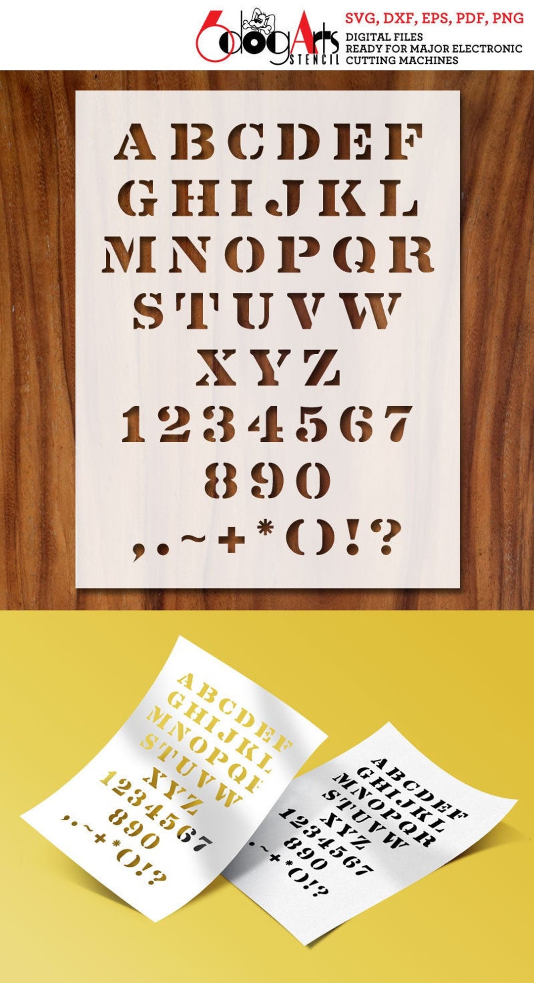 Alphabet Letters Digital Stencil Template SVG DXF Diy Cut - Etsy