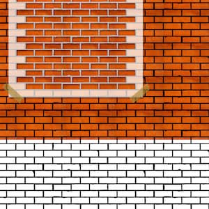 Brick Wall Seamless Allover Pattern Digital Stencil Templates Vector ...