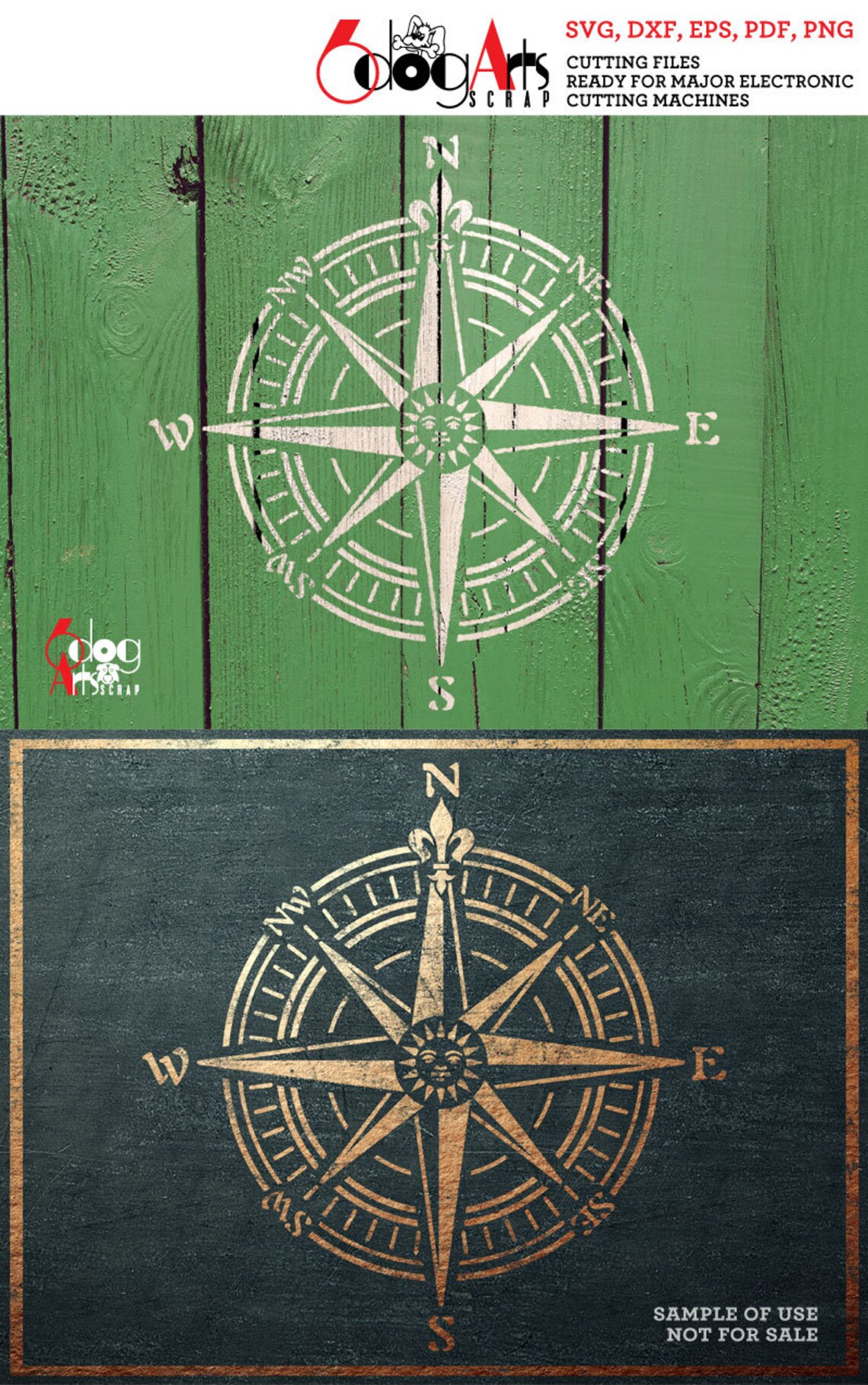 Victorian Compass Rose Stencil / Decal Digital Templates SVG | Etsy