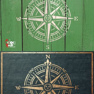 Victorian Compass Rose Stencil / Decal Digital Templates SVG DXF Vector ...