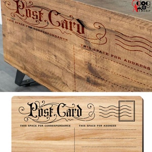 6 Vintage Post Card Digital Stencil Templates SVG DXF Vector Files Diy ...