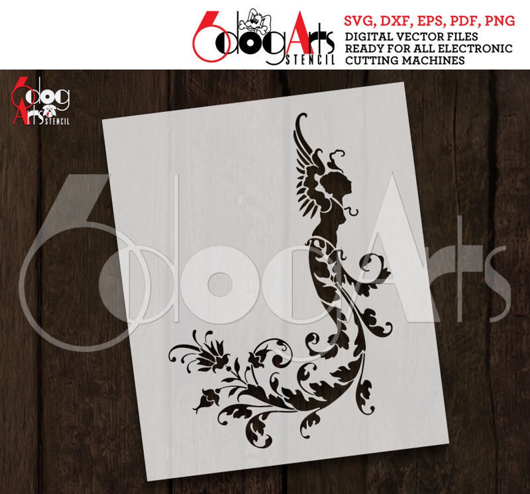 Baroque Design Stencil & Decal Digital Templates SVG DXF Files - Etsy