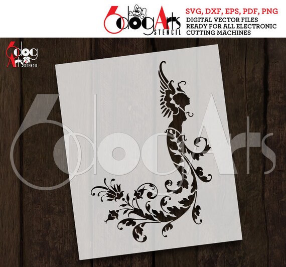 Baroque Design Stencil & Decal Digital Templates SVG DXF Files - Etsy