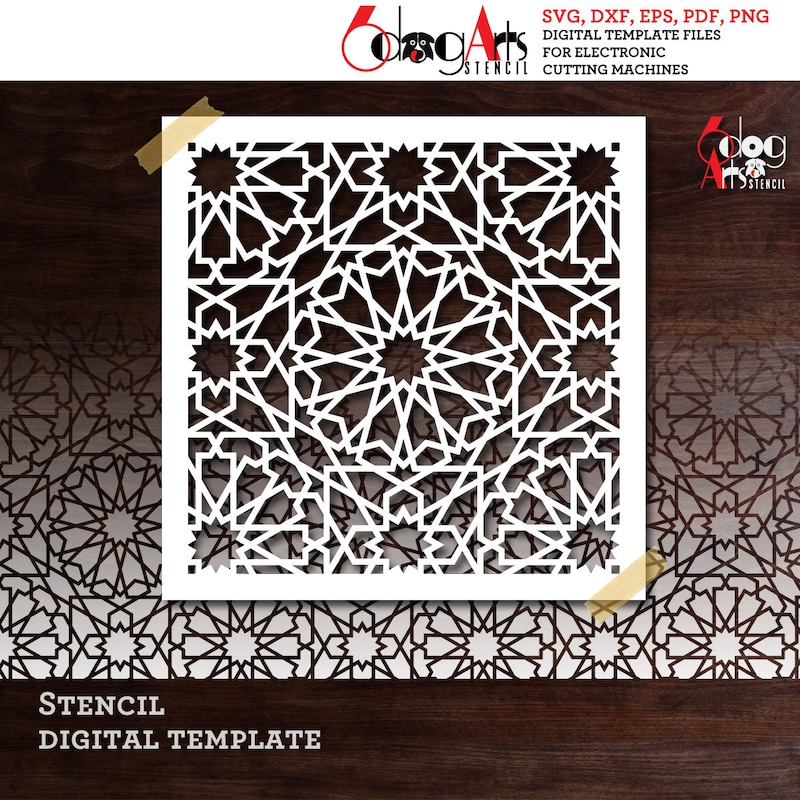 Moroccan Tile Stencil - Etsy