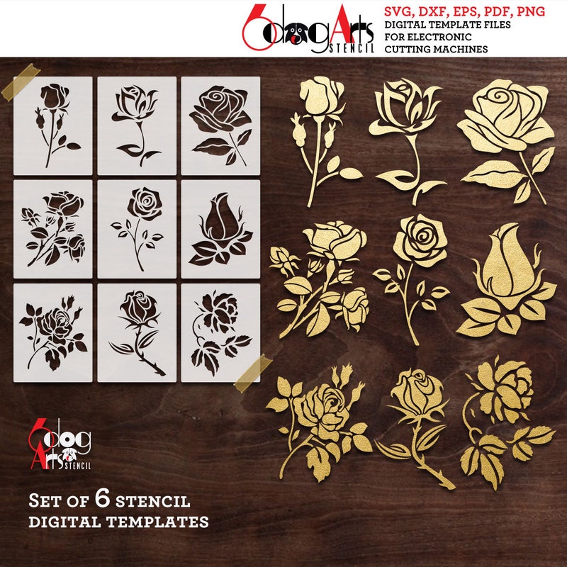 Rose Cake Stencil Pattern - Etsy