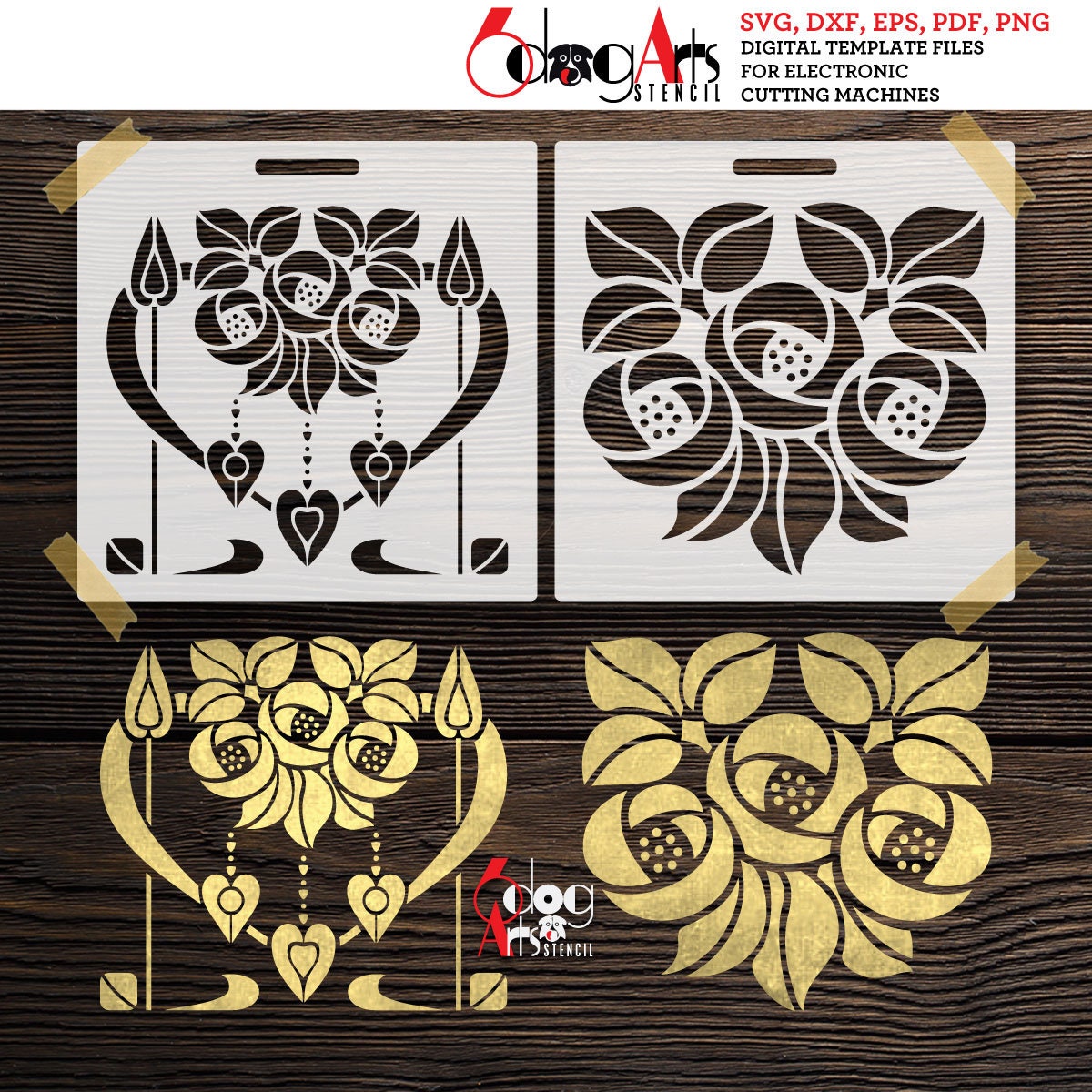 Mission Stencils DIY Wall Stencil Project Transformation Before And