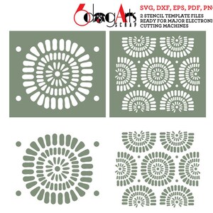 2 Sundial Circles Digital Stencil Templates Vector SVG DXF Files ...