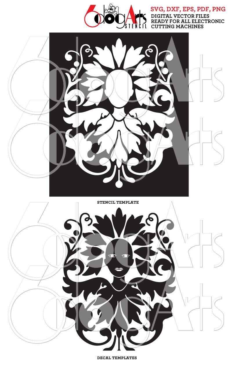 Baroque Design Stencil & Decal Digital Templates SVG DXF Files | Etsy