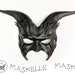 Black Goat Mask by Maskelle Masks is Flexible Washable Adult Size ...