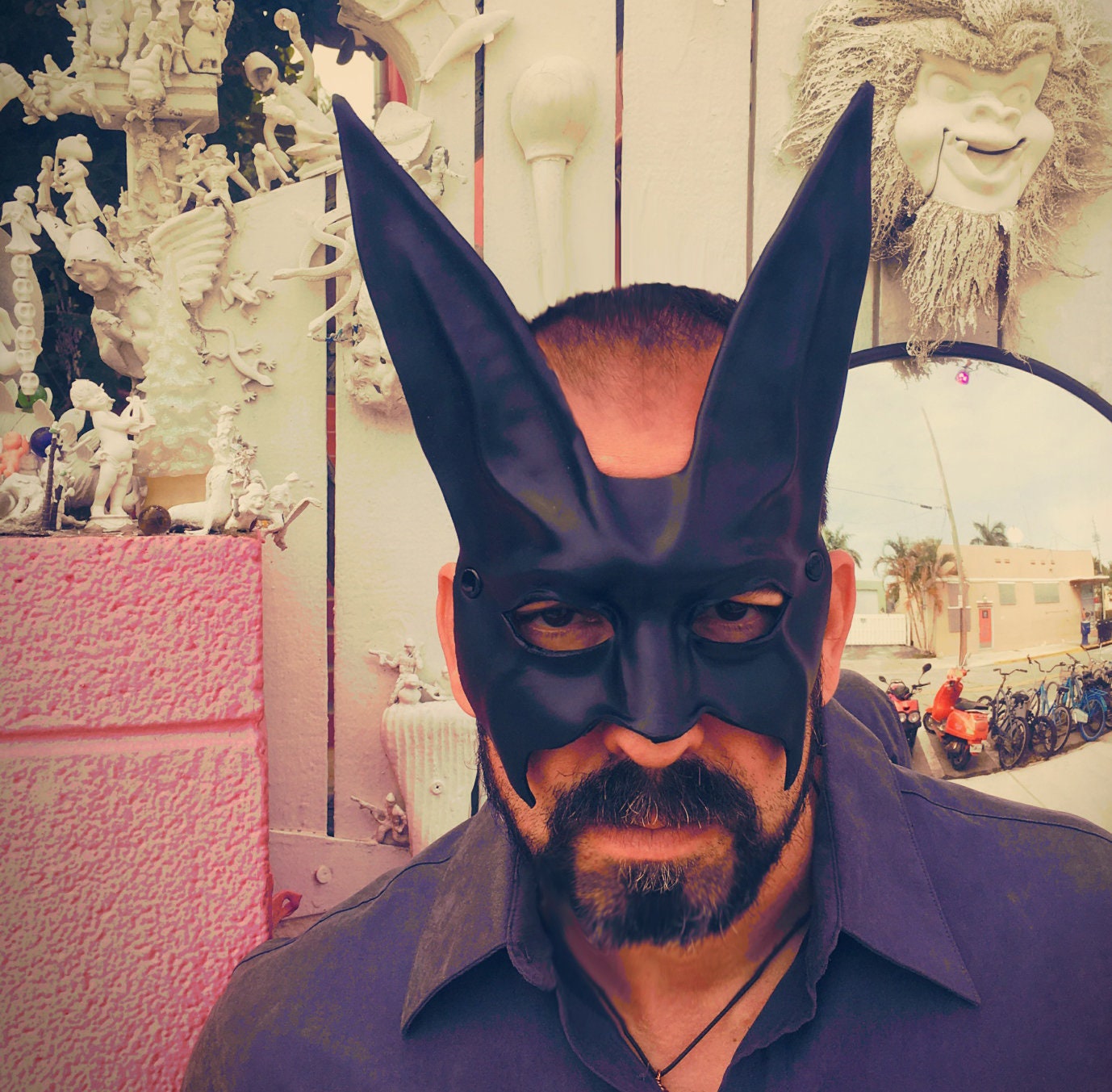 Evil Bunny Black Mask