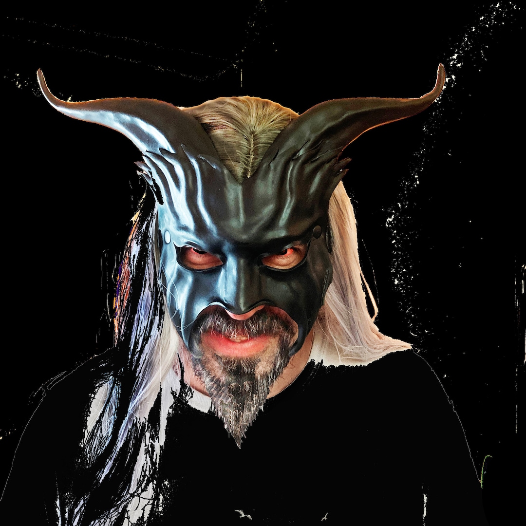 Black Goat Mask by Maskelle Masks is Flexible Washable Adult Size ...