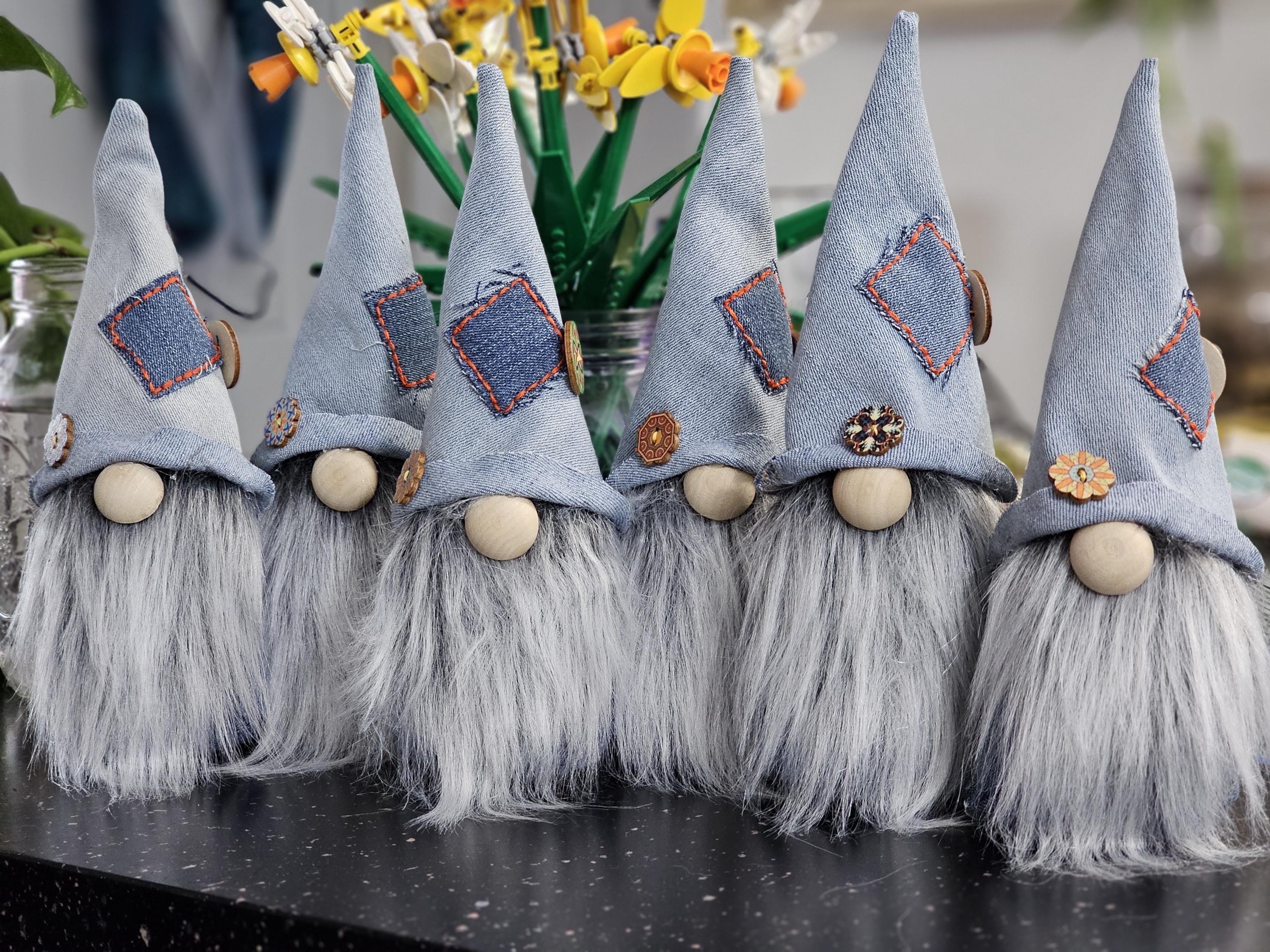 Denim Dan the Adventure Gnome – Handcrafted 8.5" Upcycled Denim Plush ...