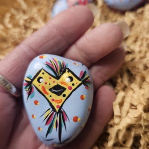 Hand-painted Bird Rocks: Whimsical Serenity Stones - Etsy